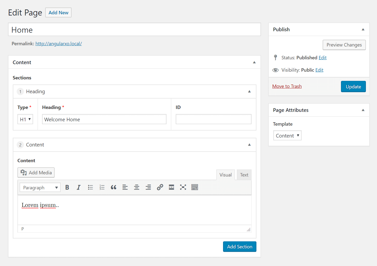 Get Started with WordPress - Xo for Angular
